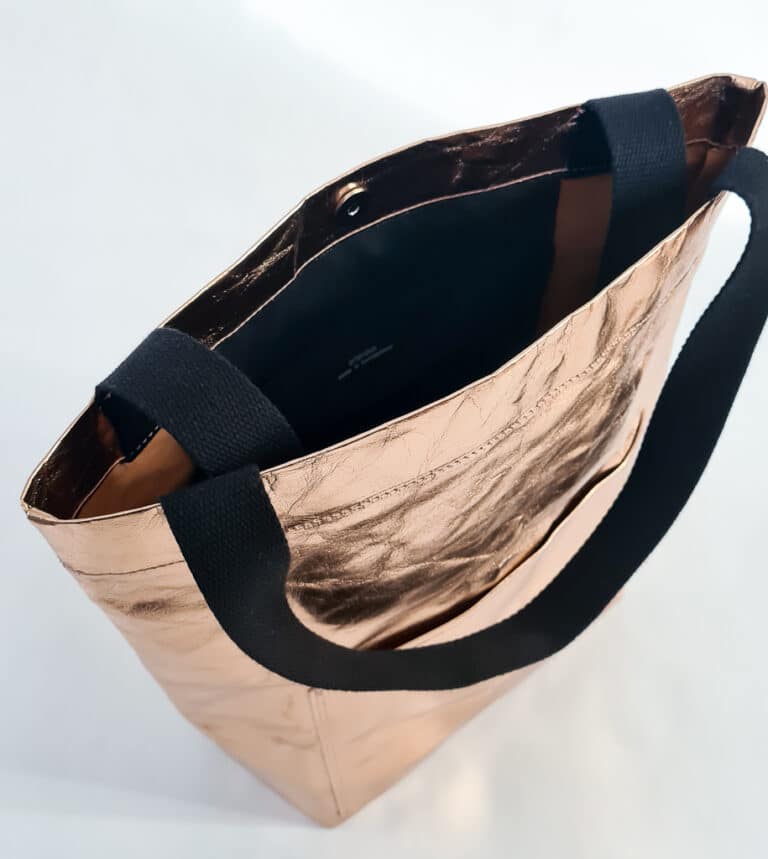 Sustainable Washable Paper Tote Bag - Rosegold - etéreo - Swiss Impact ...