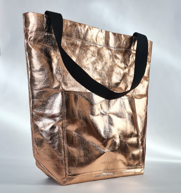 Sustainable Washable Paper Tote Bag - Rosegold - etéreo - Swiss Impact ...