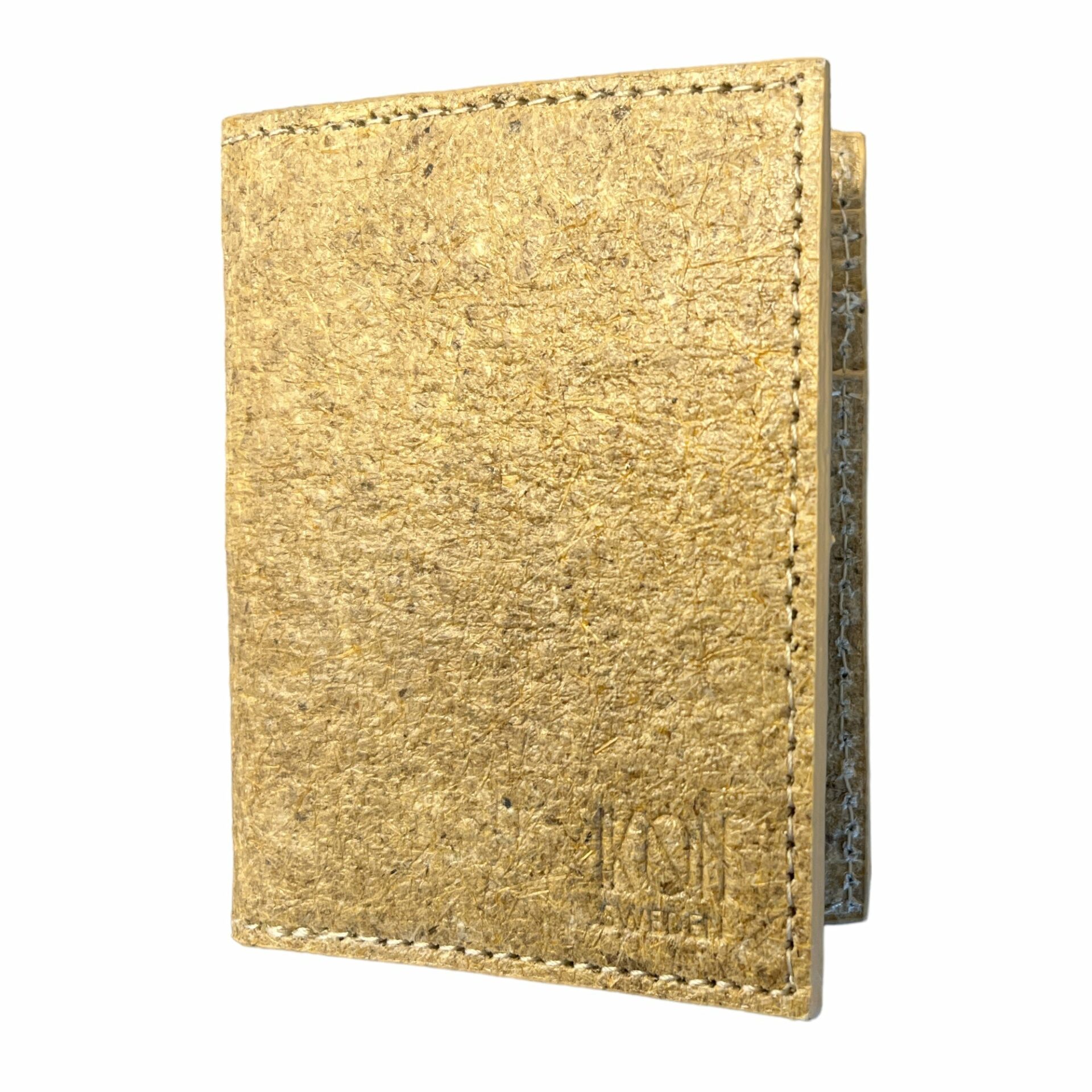 Sustainable Coconut Leather BiFold Card Wallet - Beige - IKON Sweden ...