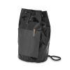 Sustainable Black Glossy Cylinder Backpack - etéreo - Swiss Impact Store